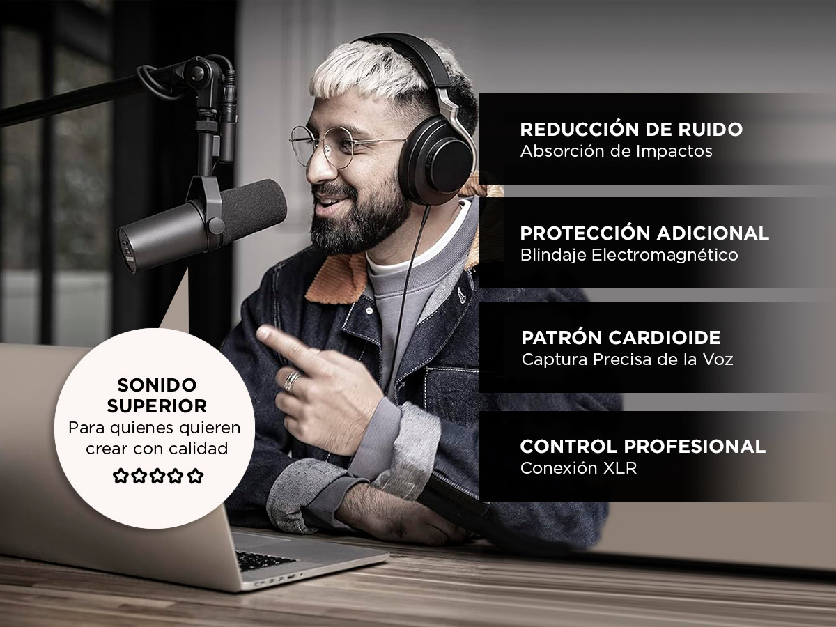 Micrófono Dinámico Gadnic Cardioide De Estudio | Gadnic