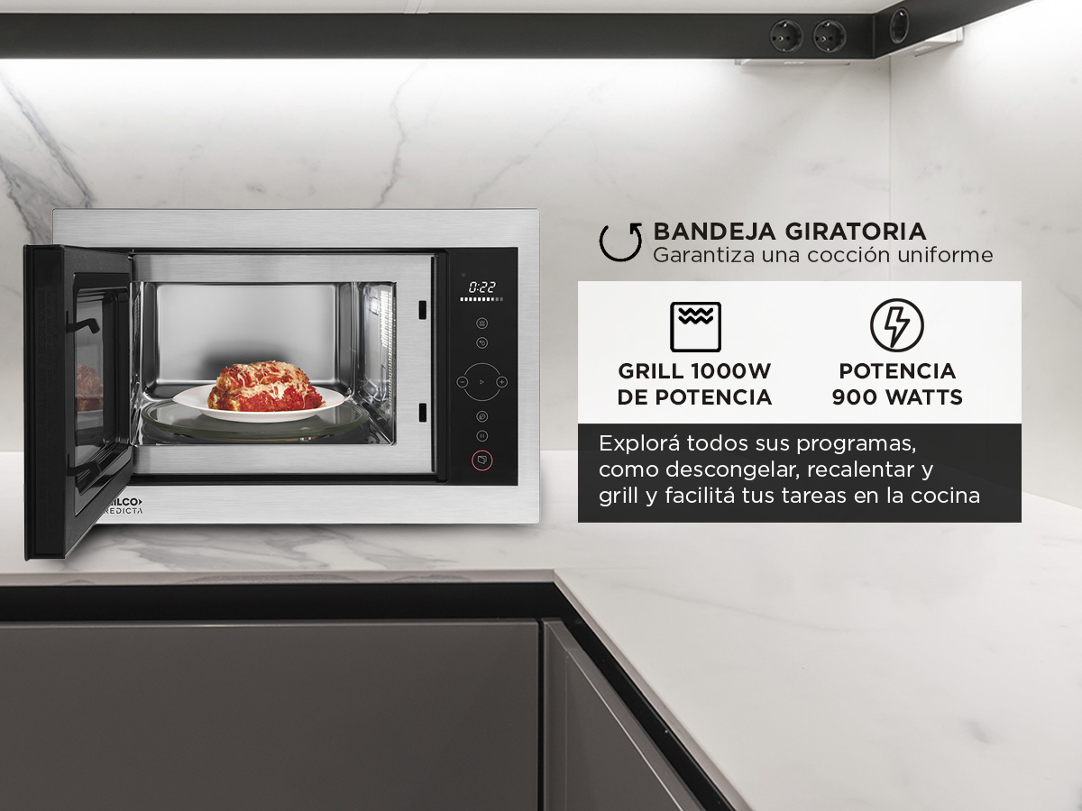 Microondas con Grill Panel Táctil Predicta 25 L Philco | Bidcom