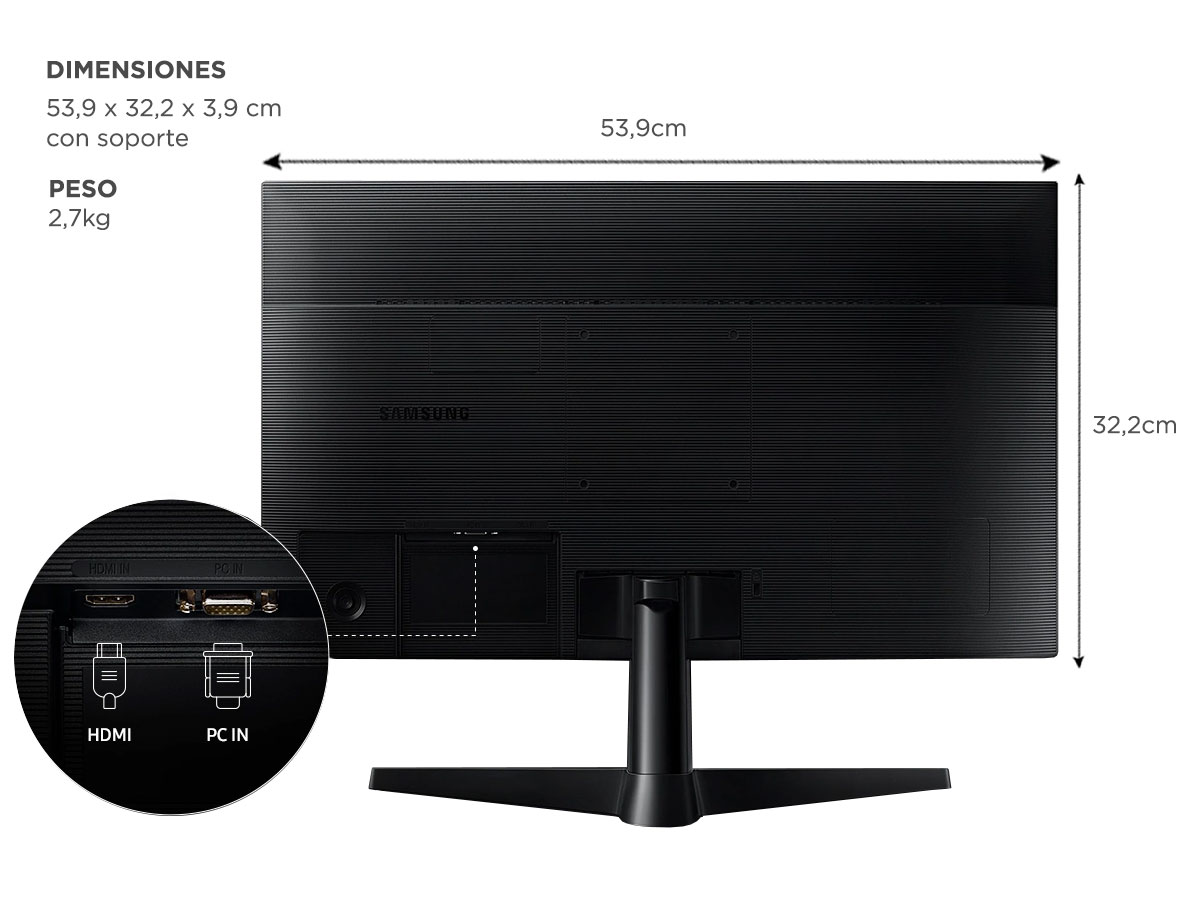 Monitor Samsung T350 24 Full HD 75Hz HDMI | Bidcom