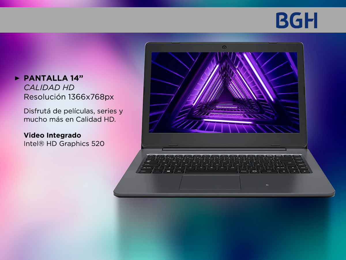 Notebook BGH Intel core I5 Ram 8GB 1TB 14" Windows 10 | Bidcom