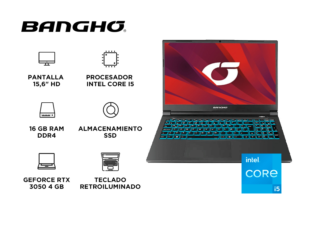 Notebook Bangho GM-15Z13 Core i5-13500H 1Tb SSD M2 16Gb 156 FHD - 144Hz RTX3050 4Gb FREE DOS ...