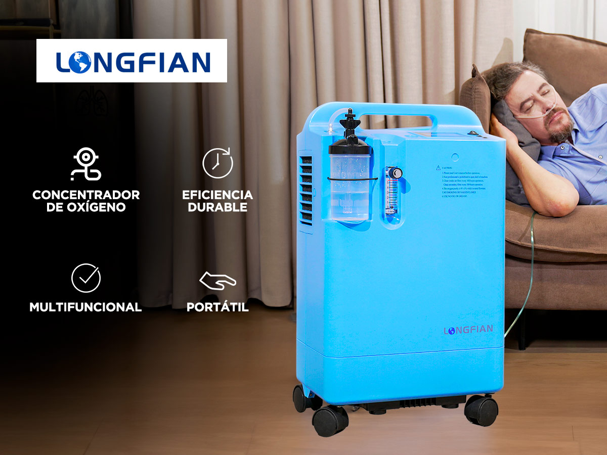 Concentrador de Oxígeno Portátil LONGFIAN SCITECH JAY-5BW Oxigenador ...