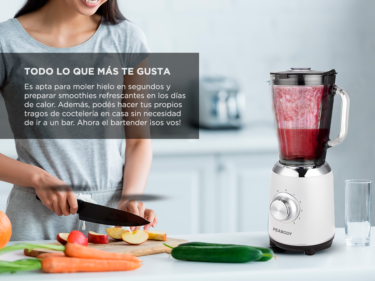 Licuadora Peabody PE-LN805 800w 1.75 L con jarra de vidrio | Bidcom
