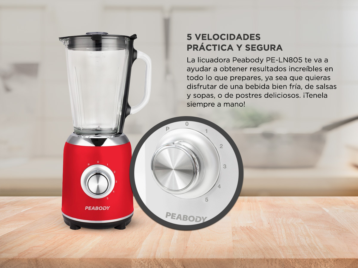 Licuadora Peabody PE-LN805 800w 1.75 L con jarra de vidrio | Bidcom