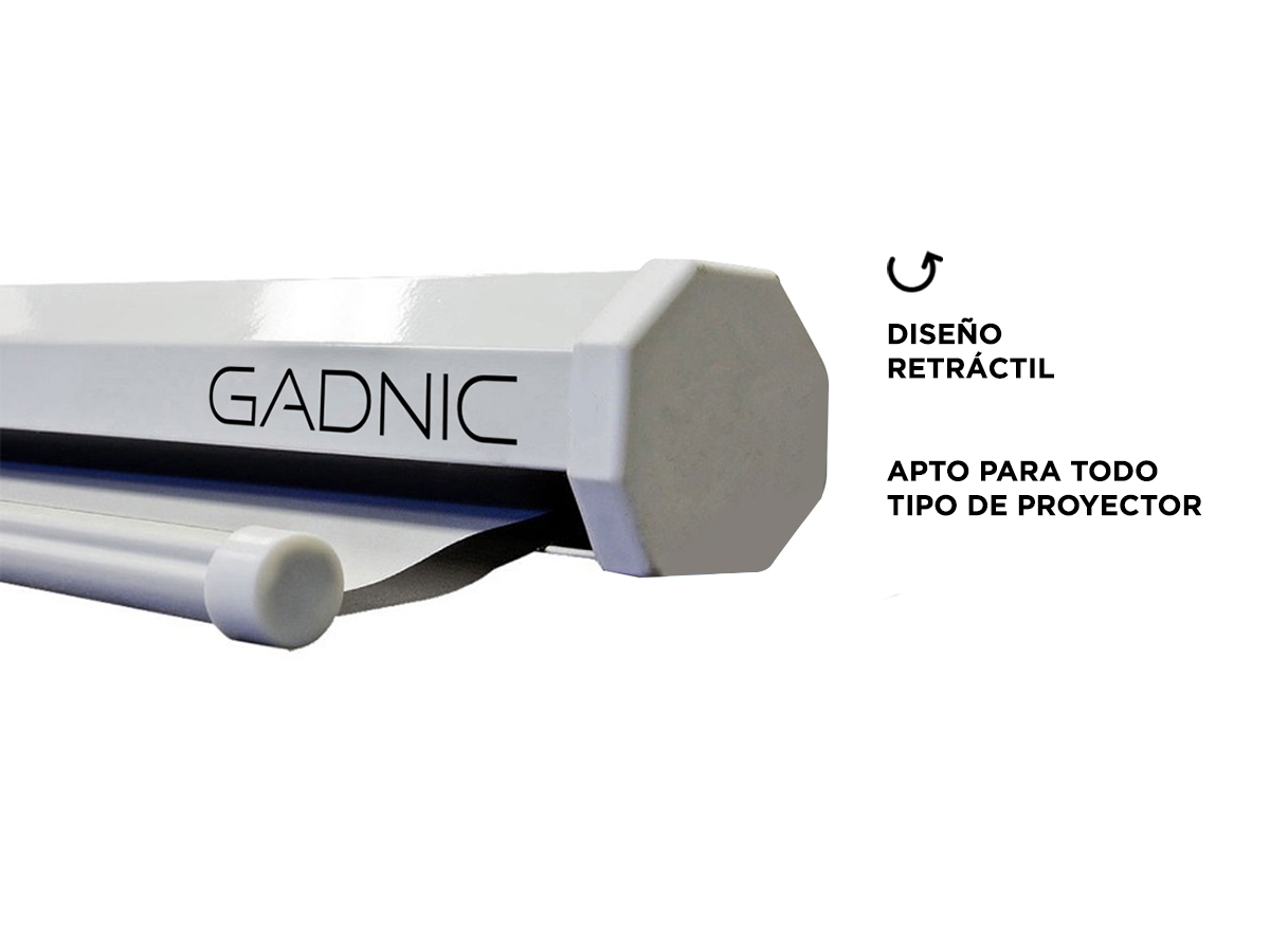 Pantalla Proyector Gadnic 120 Manual con trípode | Gadnic