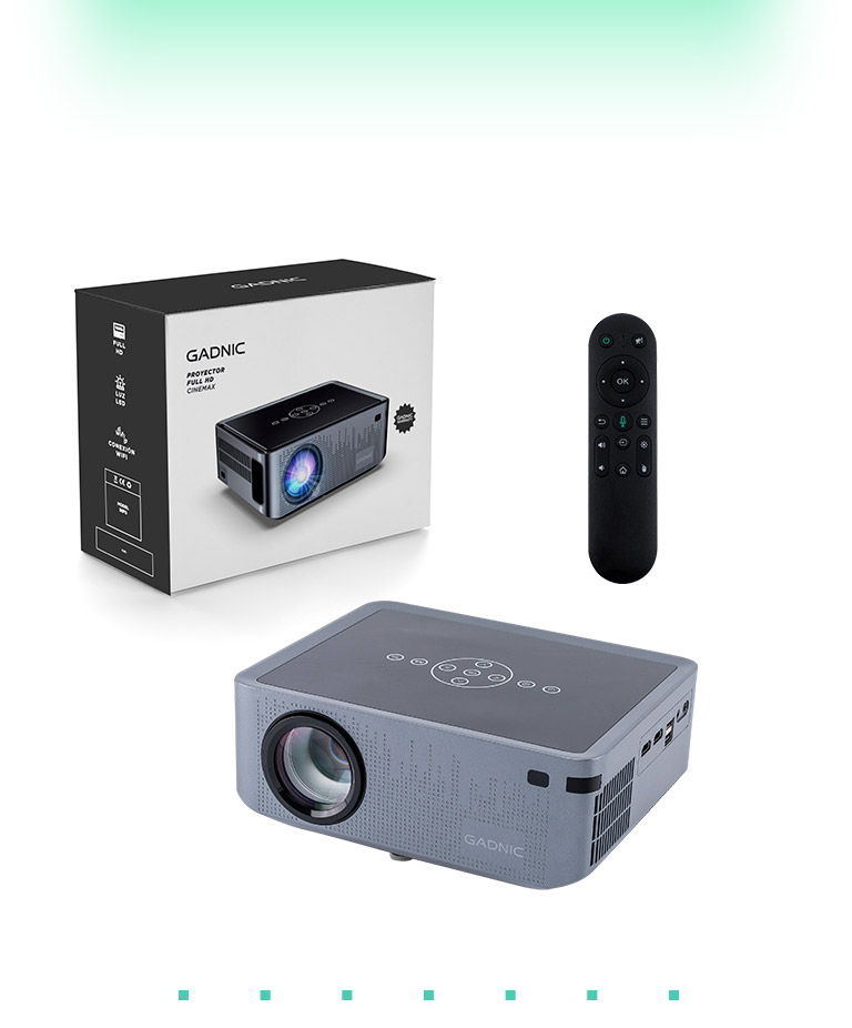 Proyector Gadnic Full HD 1080p LED 8000 Lúmenes WiFi Bluetooth | Gadnic