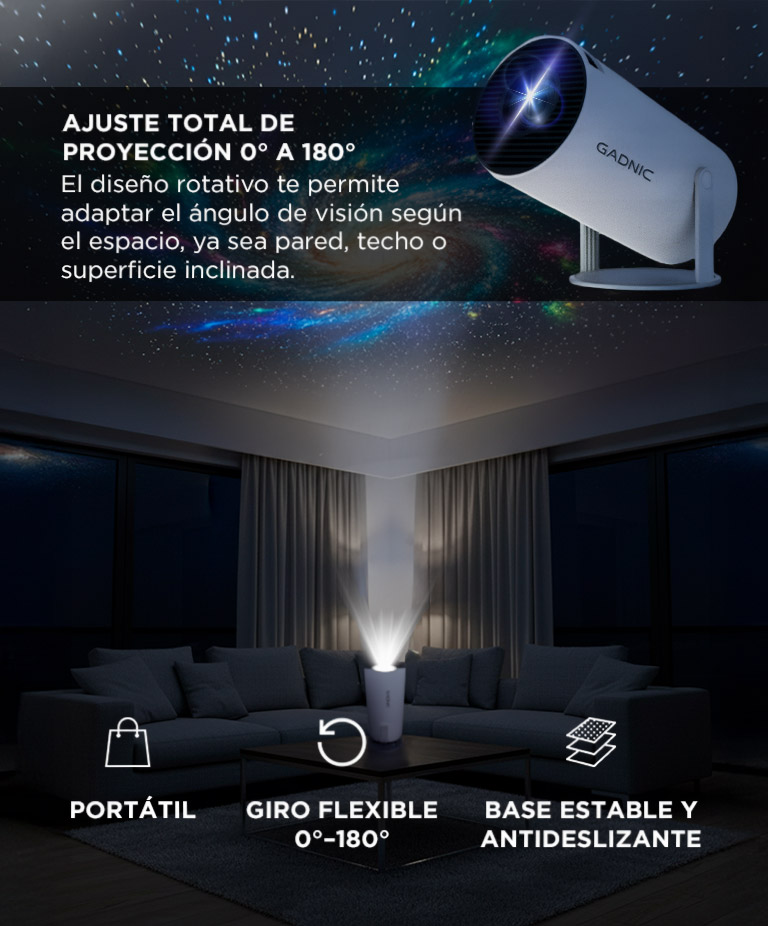 Proyector Gadnic HY300 Pro FHD 4500 Lumenes WiFi Bluetooth Android 11 ...