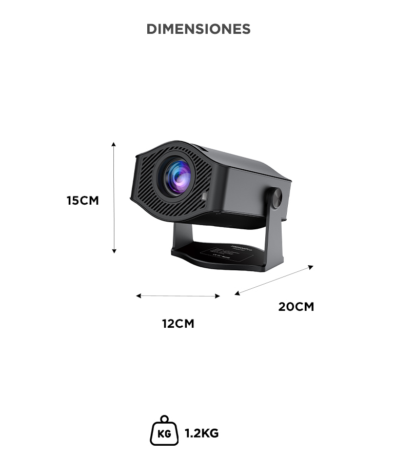 Proyector Gadnic Conexión Inalámbrica Portatil 9500lm HM-400 Pro | Gadnic