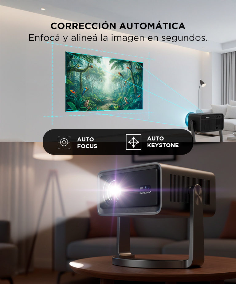 Proyector Gadnic FULL HD 10000 Lúmenes AutoFocus AutoKeystone Android ...