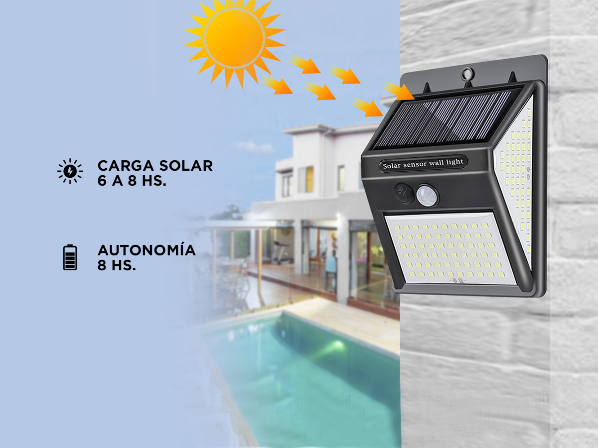 Luz LED Solar Para Exteriores Gadnic DLDS13 Impermeable IP65 | Gadnic