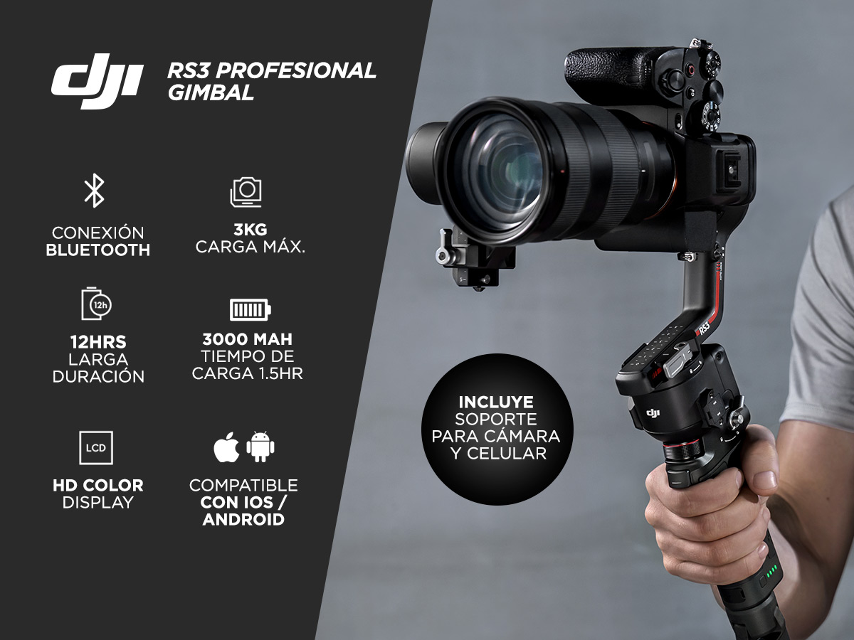 Estabilizador de Cámara Ronin DJI RS3 Profesional Gimbal | Bidcom