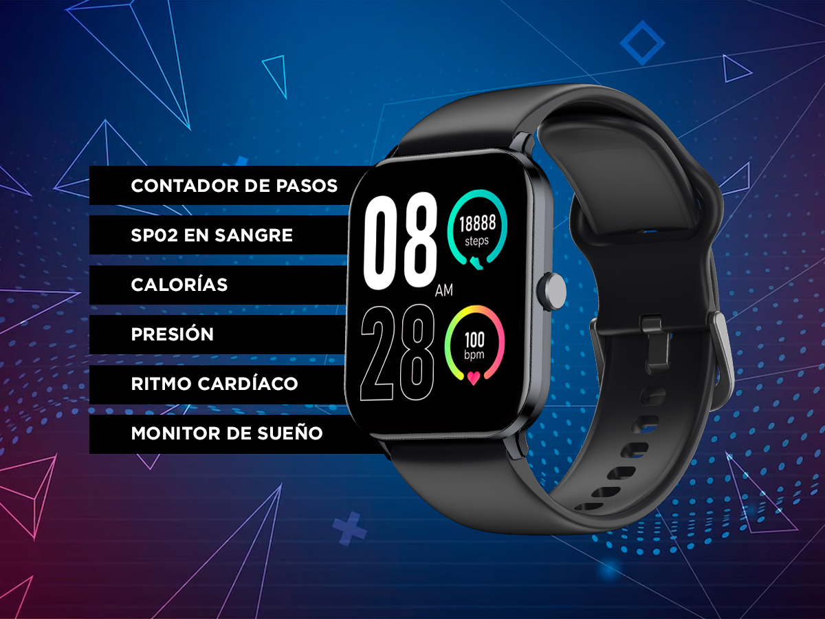 Smartwatch QCY GTC Pantalla 1.85 Con Control De Salud | Bidcom