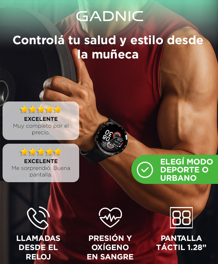Reloj Inteligente Gadnic SWTCH-205 Smartwatch Deportivo y Urbano | Bidcom