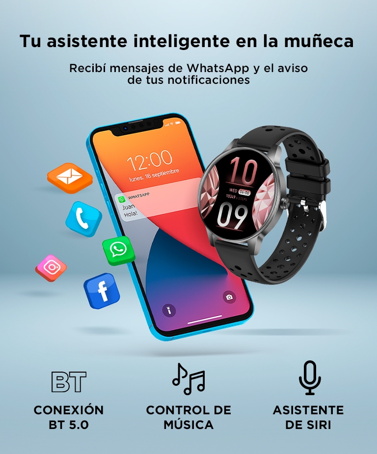 Smart Watch Gadnic SWTCH-207 Reloj Inteligente Pantalla Digital | Gadnic