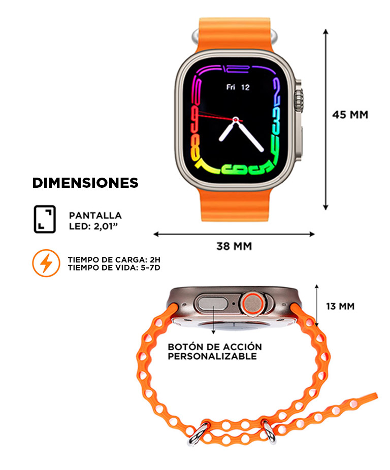 Smartwatch Gadnic Reloj Digital Múltiples Funciones Fitness | Gadnic