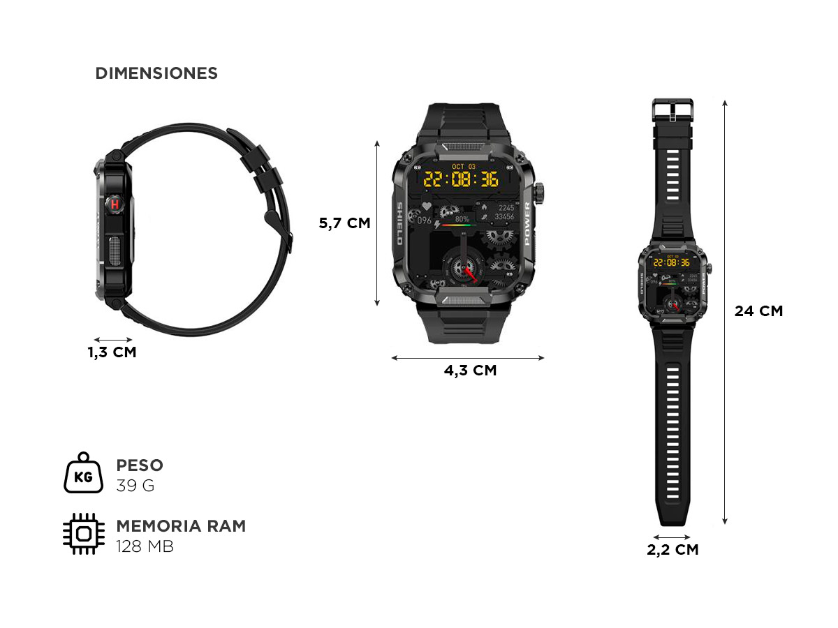 Smartwatch Reloj Deportivo Gadnic Android Resistente Al Agua | Gadnic