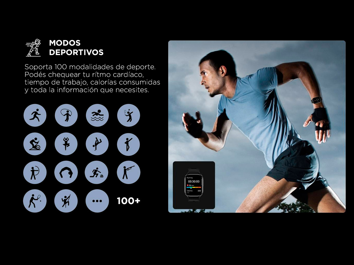 Smartwatch GS Qcy Reloj Deportivo Inteligente | Bidcom