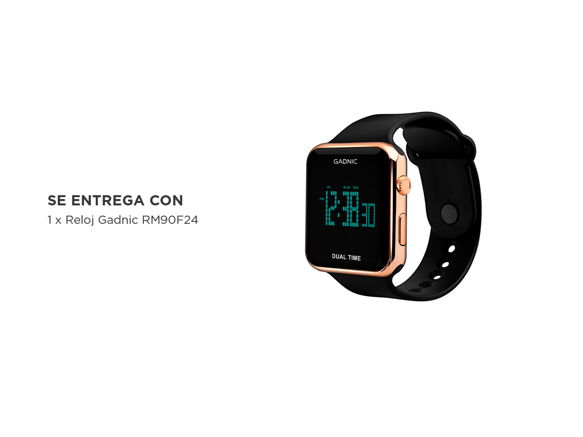 Reloj Digital Gadnic Unisex Gold 12Hs 24Hs Resistencia 3 ATM 36 mm | Bidcom