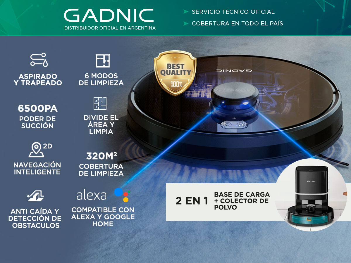 Aspiradora Robot Gadnic Z1300 6500pa | Gadnic