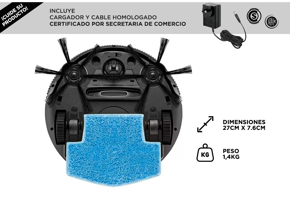 Aspiradora Robot Gadnic 3 Modos de Limpieza y Trapeo | Gadnic