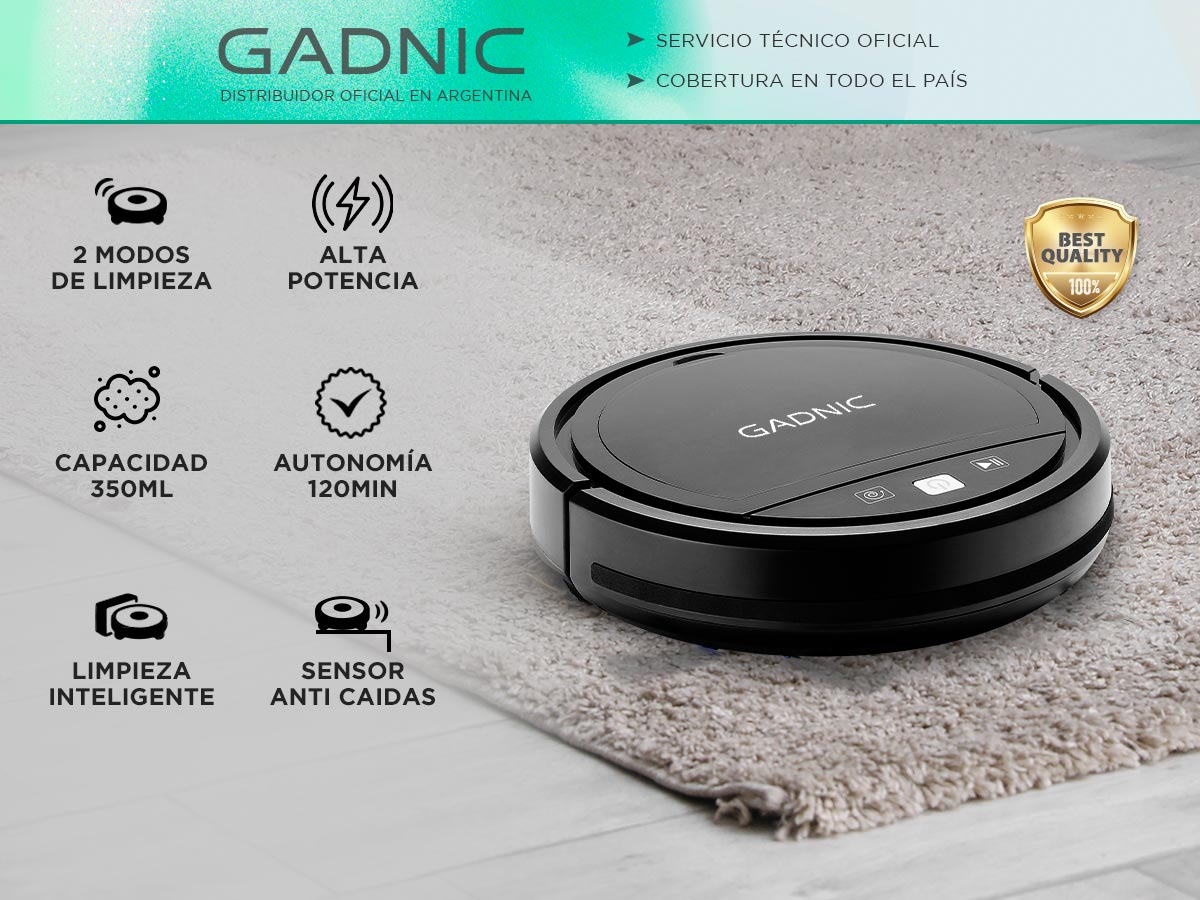 Aspiradora Robot Gadnic 2 Modos de Limpieza | Gadnic