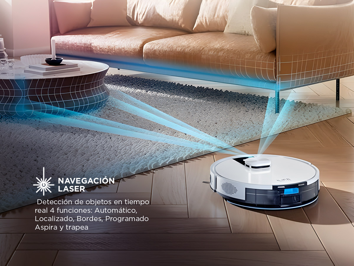 Aspiradora Trapeadora Robot Gadnic Con Base Carga Mapeo Inteligente ...