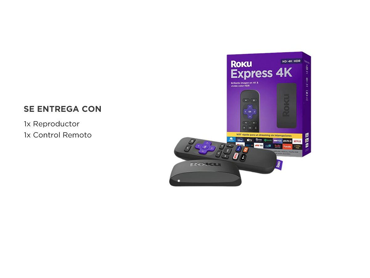 Reproductor De Streaming Roku Express 4K 3940MX2 1GB | Bidcom