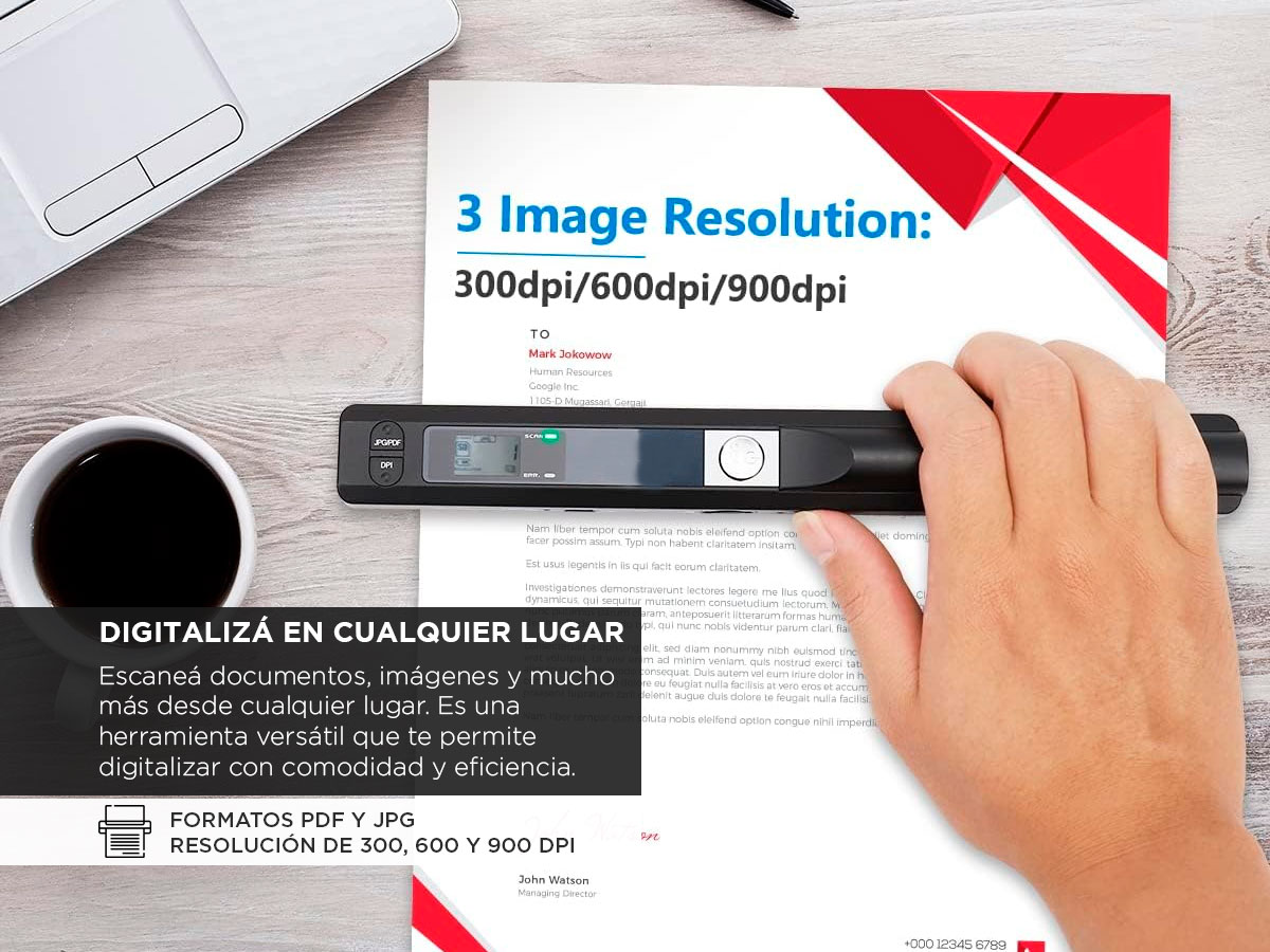 Scanner de Portatil Gadnic 900 DPI Recargable | Gadnic