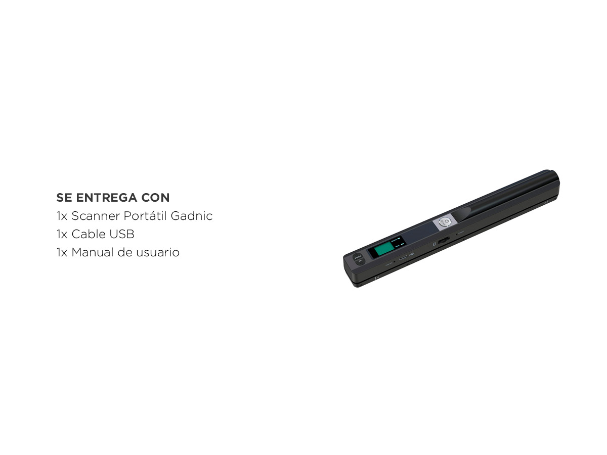 Scanner de Portatil Gadnic 900 DPI Recargable | Gadnic