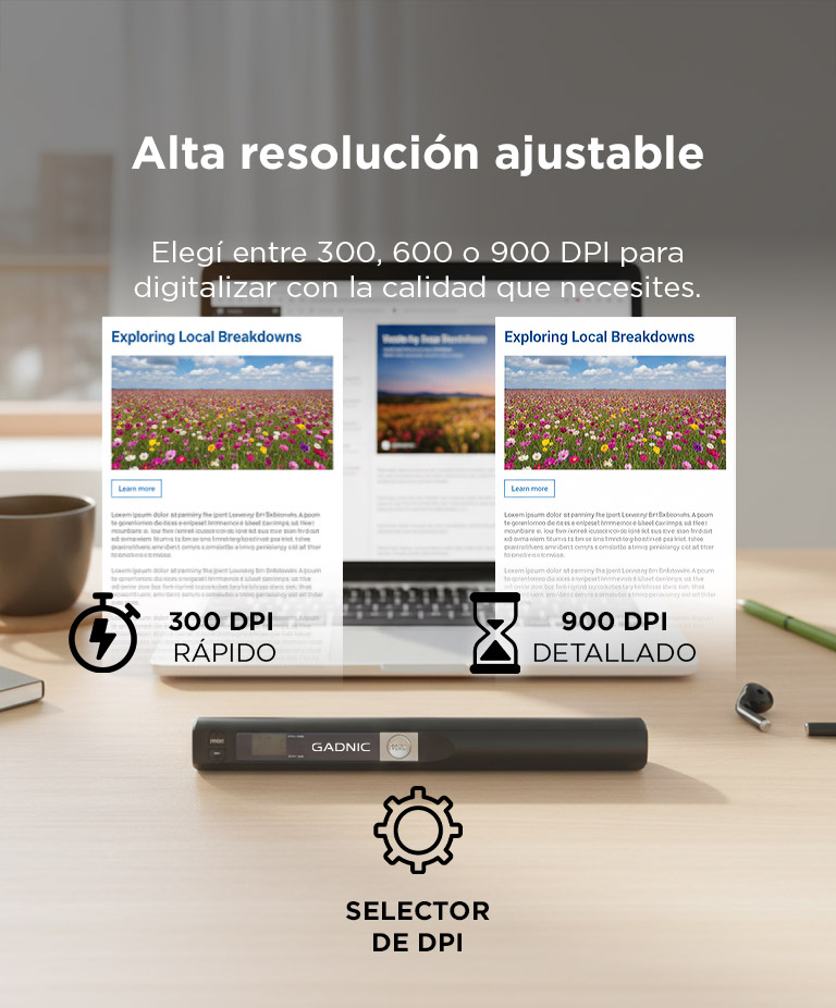 Scanner de Portatil Gadnic 900 DPI Recargable | Gadnic