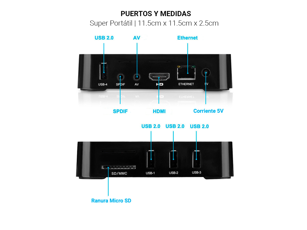 Tv Box Android Gadnic TX-1000 4K 1GB 8G Peliculas Netflix Quadcore | Bidcom