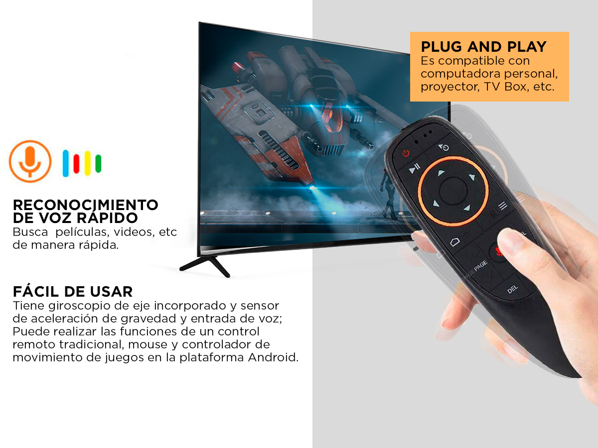 Control Remoto Inalámbrico Gadnic SMT41 Control por Voz Outlet | Bidcom