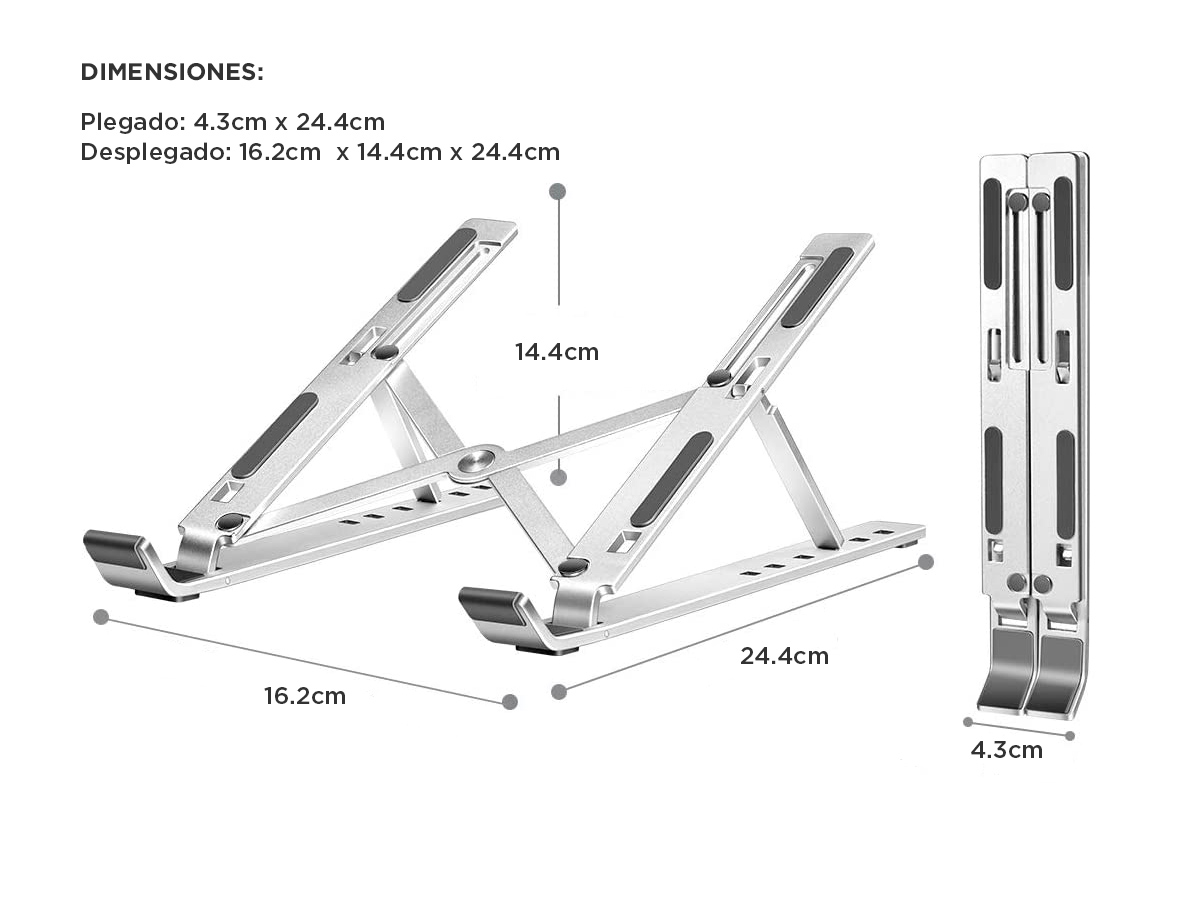 Soporte Base Para Notebook Gadnic Aluminio PC | Gadnic