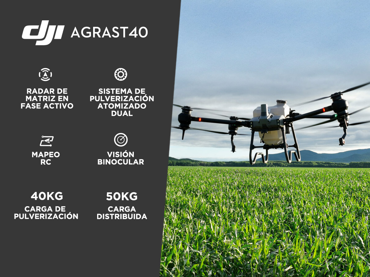 Drone Agras T40 DJI Combo Control Inteligente Baterías y Cargador | Bidcom