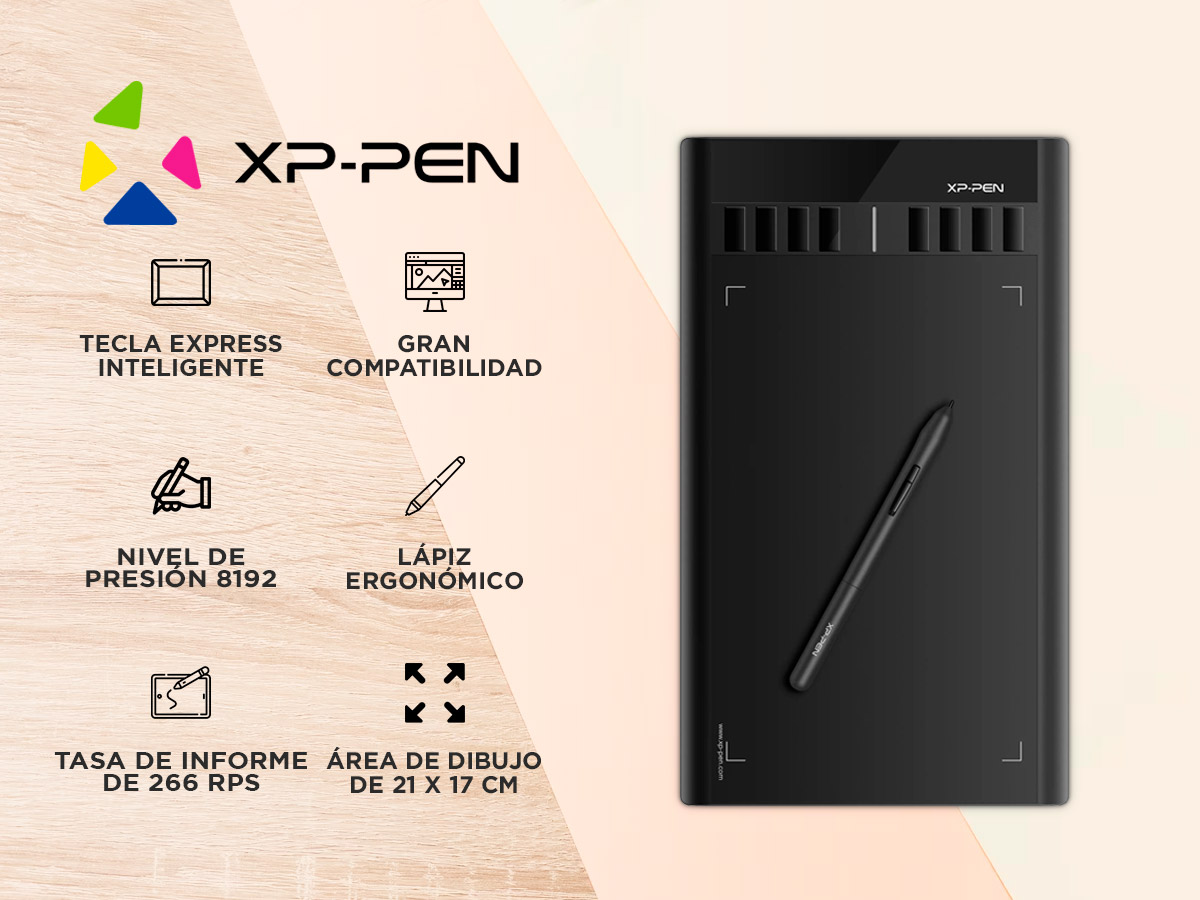 Tableta Gráfica XP-PEN Star03 V2 con 8192 niveles de presión | Bidcom