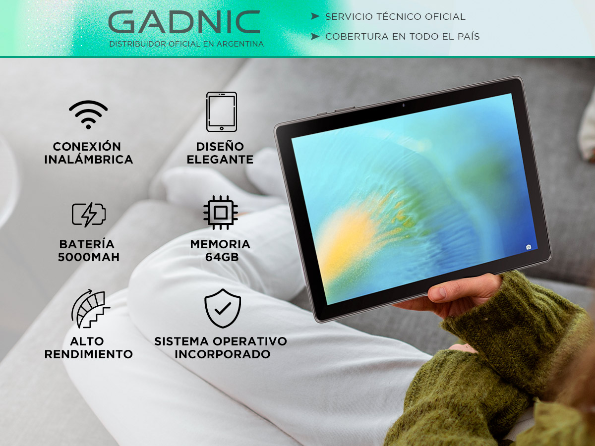 Tablet Gadnic 4GB RAM 64GB Android 10 Pulgadas | Gadnic