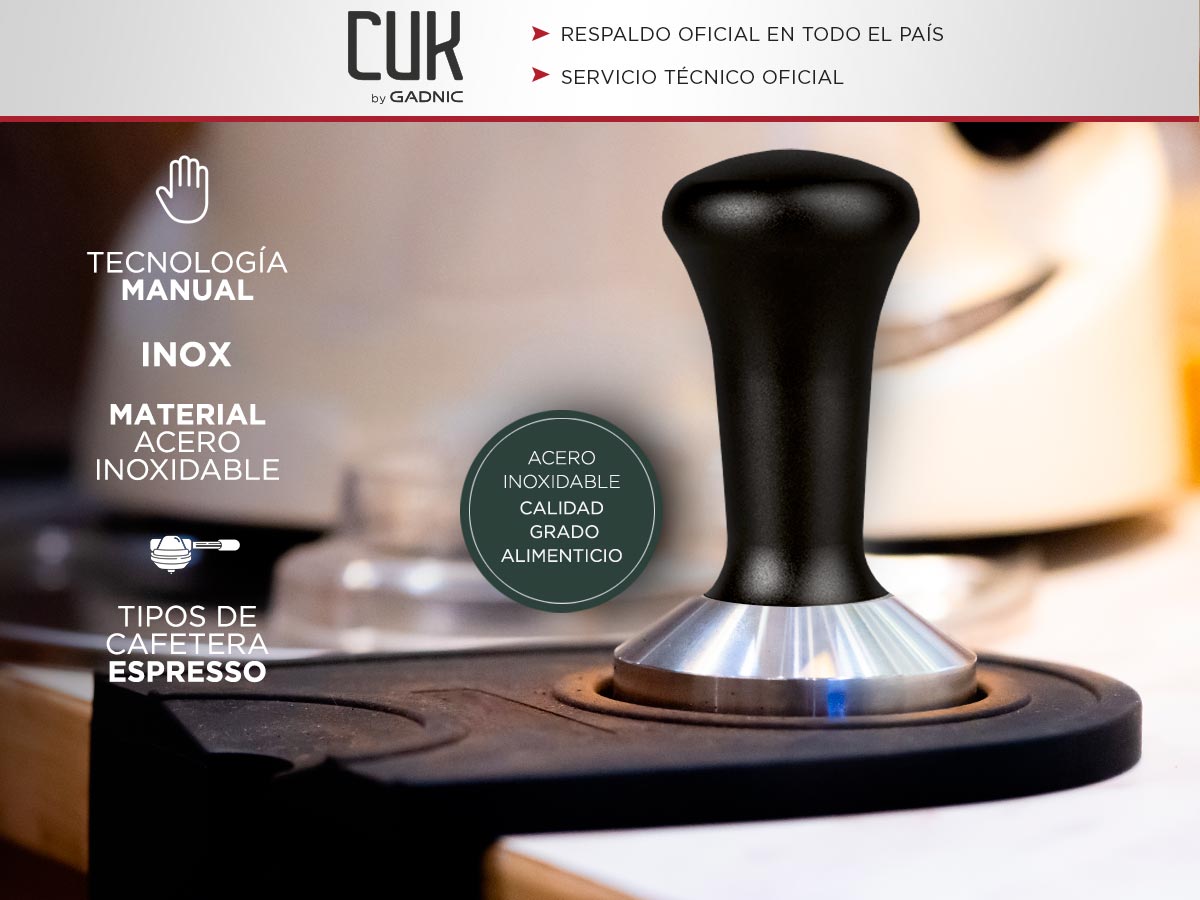 Kit Cafetera expresso 1350w + 2 Tamper barista | Gadnic