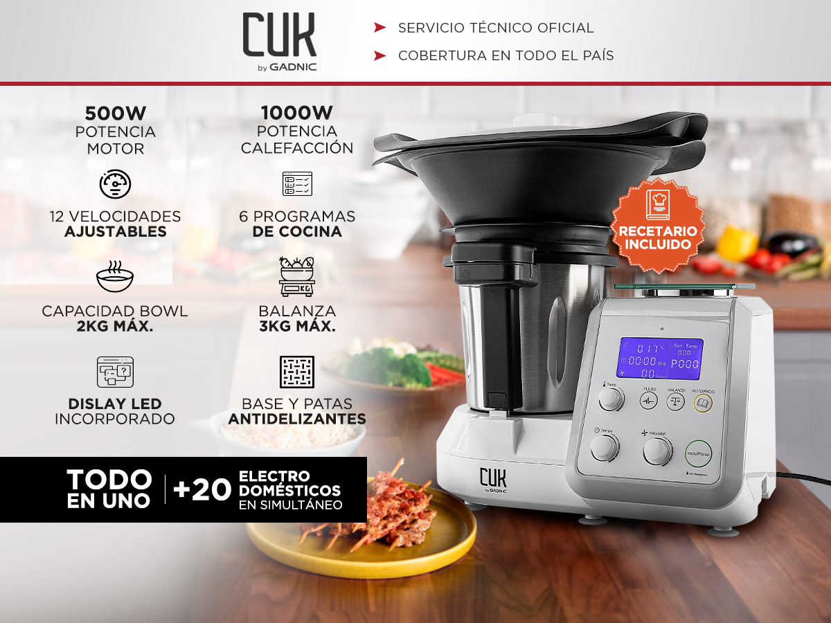 Robot de Cocina ToM2.0 Cuk By Gadnic Incluye Recetas Preestablecidas ...