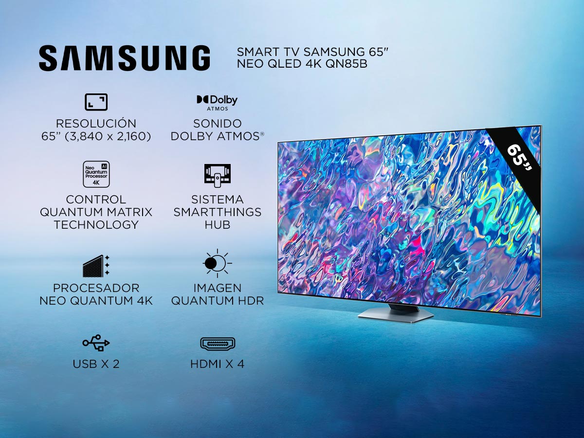 Smart TV Samsung 65" Neo QLED 4K QN85B | Bidcom