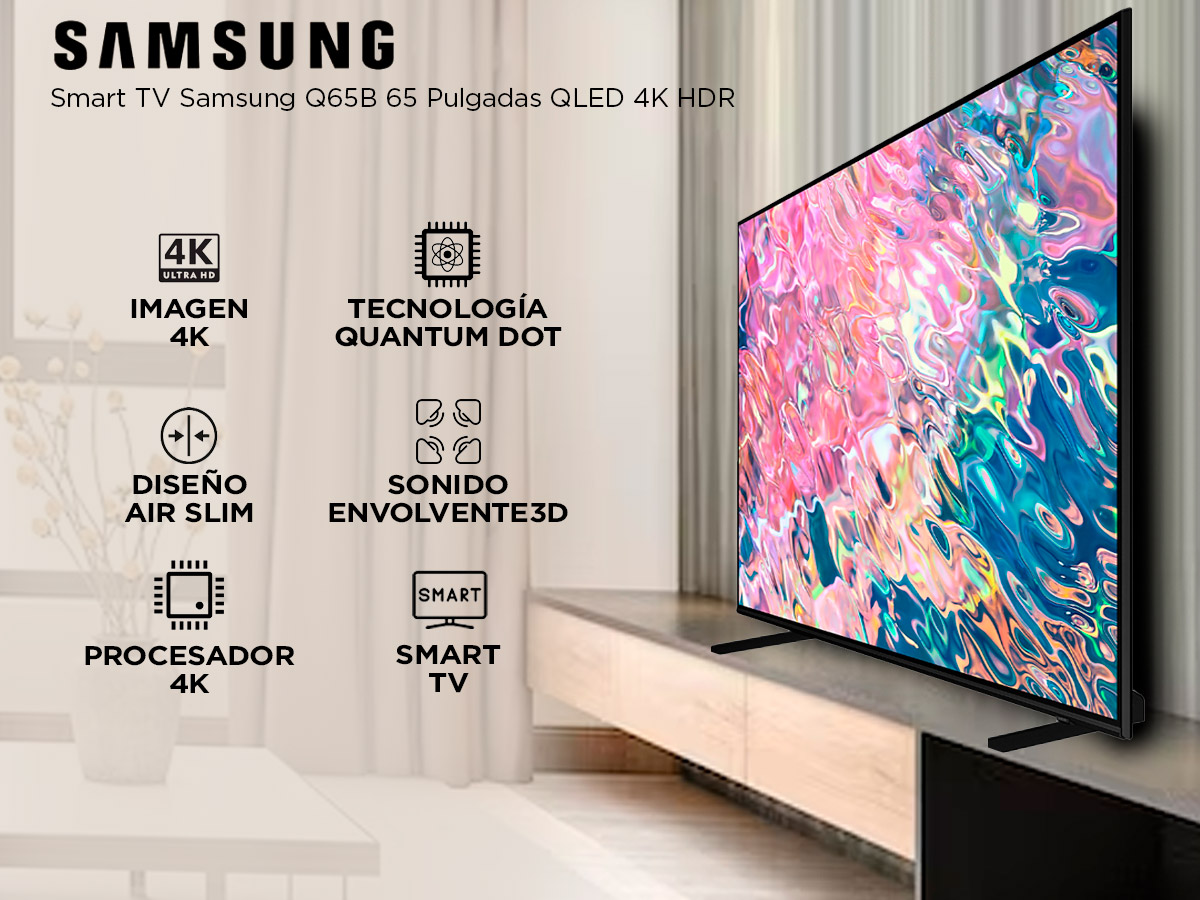Smart TV Samsung Q65C 65 Pulgadas QLED 4K HDR Outlet | Bidcom