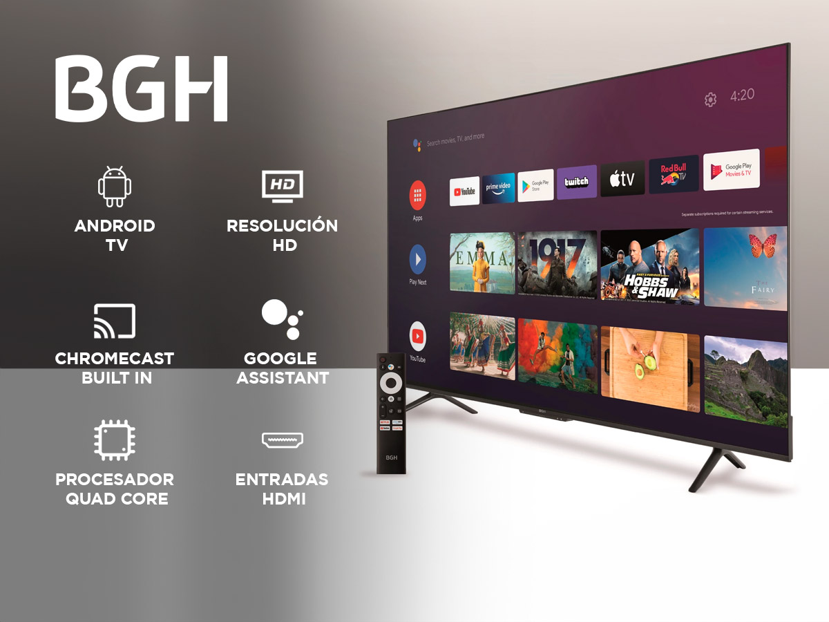 Smart TV LED BGH 32" Full HD B3222S5A Android TV | Bidcom