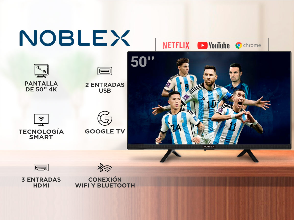 Smart TV Noblex Led 50" UHD 4k HDR DK50X7500 | Bidcom