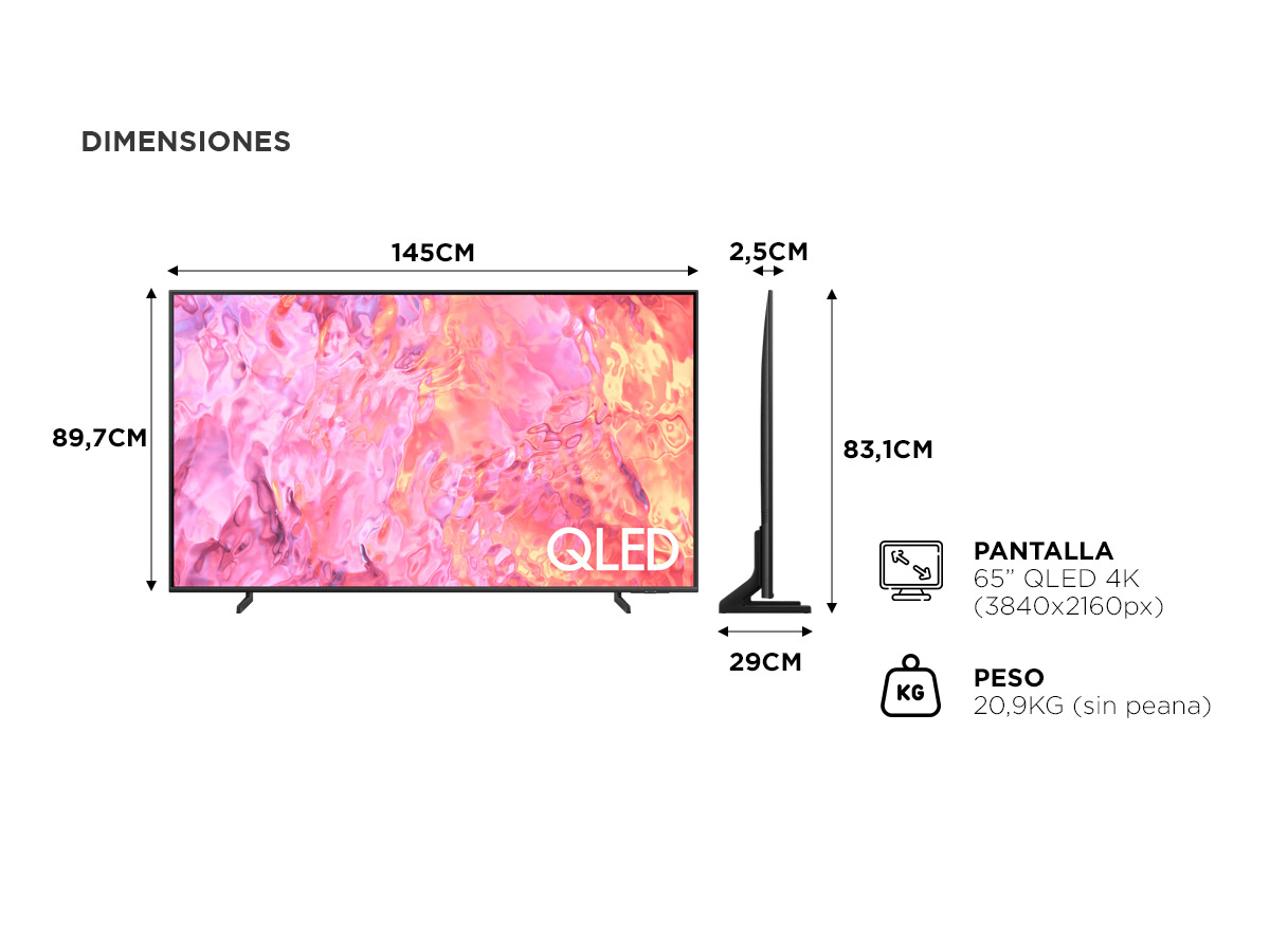Smart TV Samsung 65 QLED 4K Serie Q65B | Bidcom