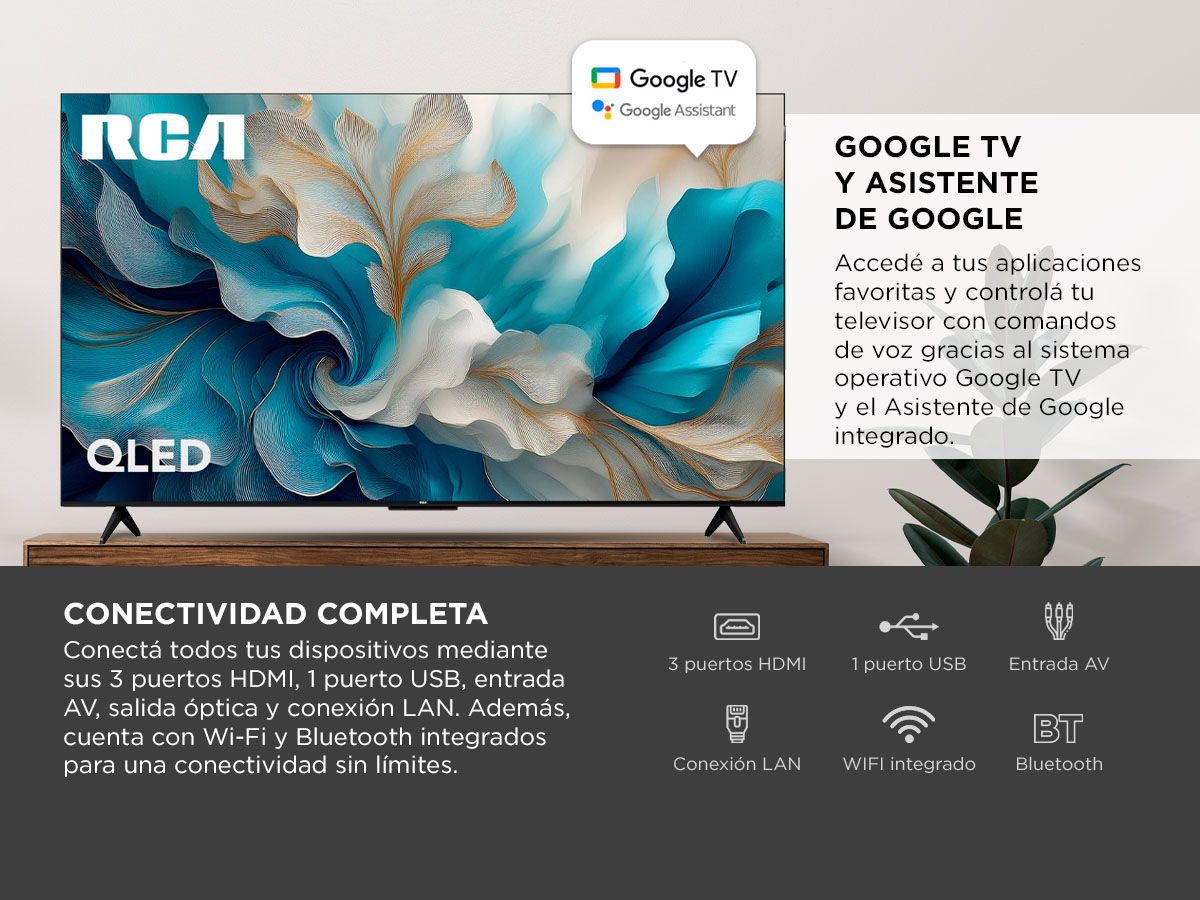 Smart TV RCA QL65TH200 65 Pulgadas Google QLED | Bidcom