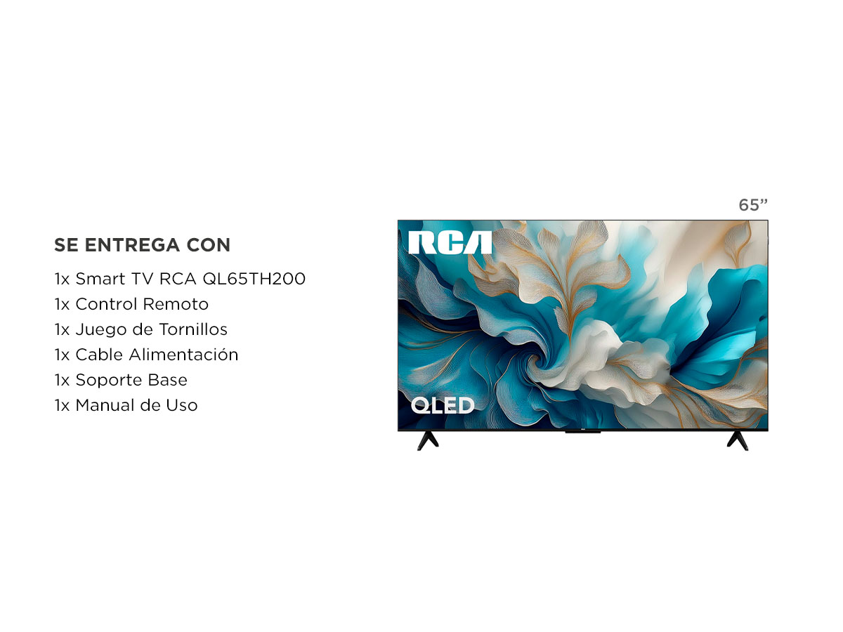 Smart TV RCA QL65TH200 65 Pulgadas Google QLED | Bidcom