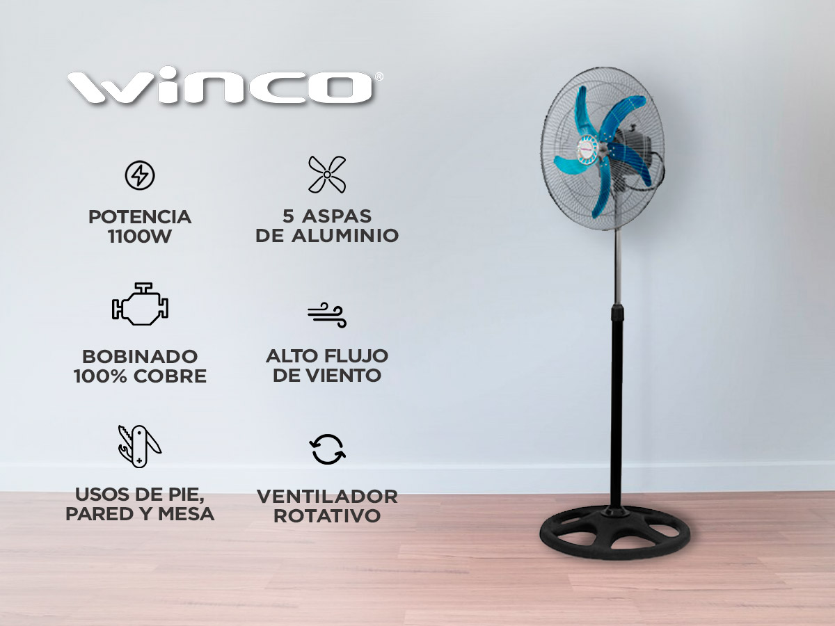 Ventilador 3 en 1 Winco 18 W118 1100W | Bidcom